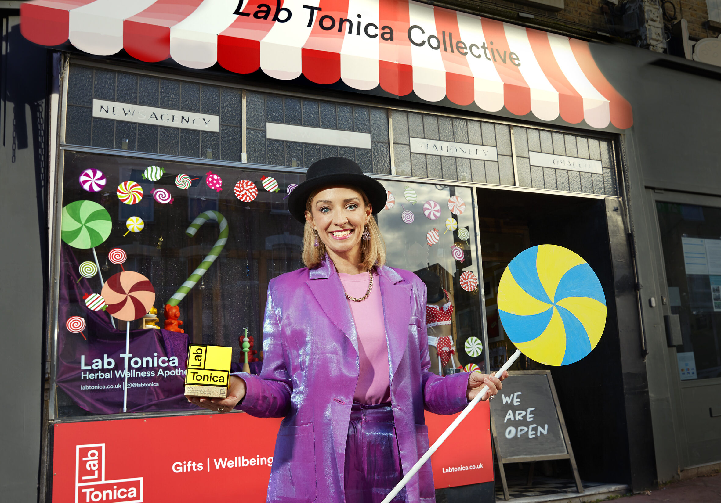 Lab Tonica reignites colourful sweet shop history with a Willy Wonka ...