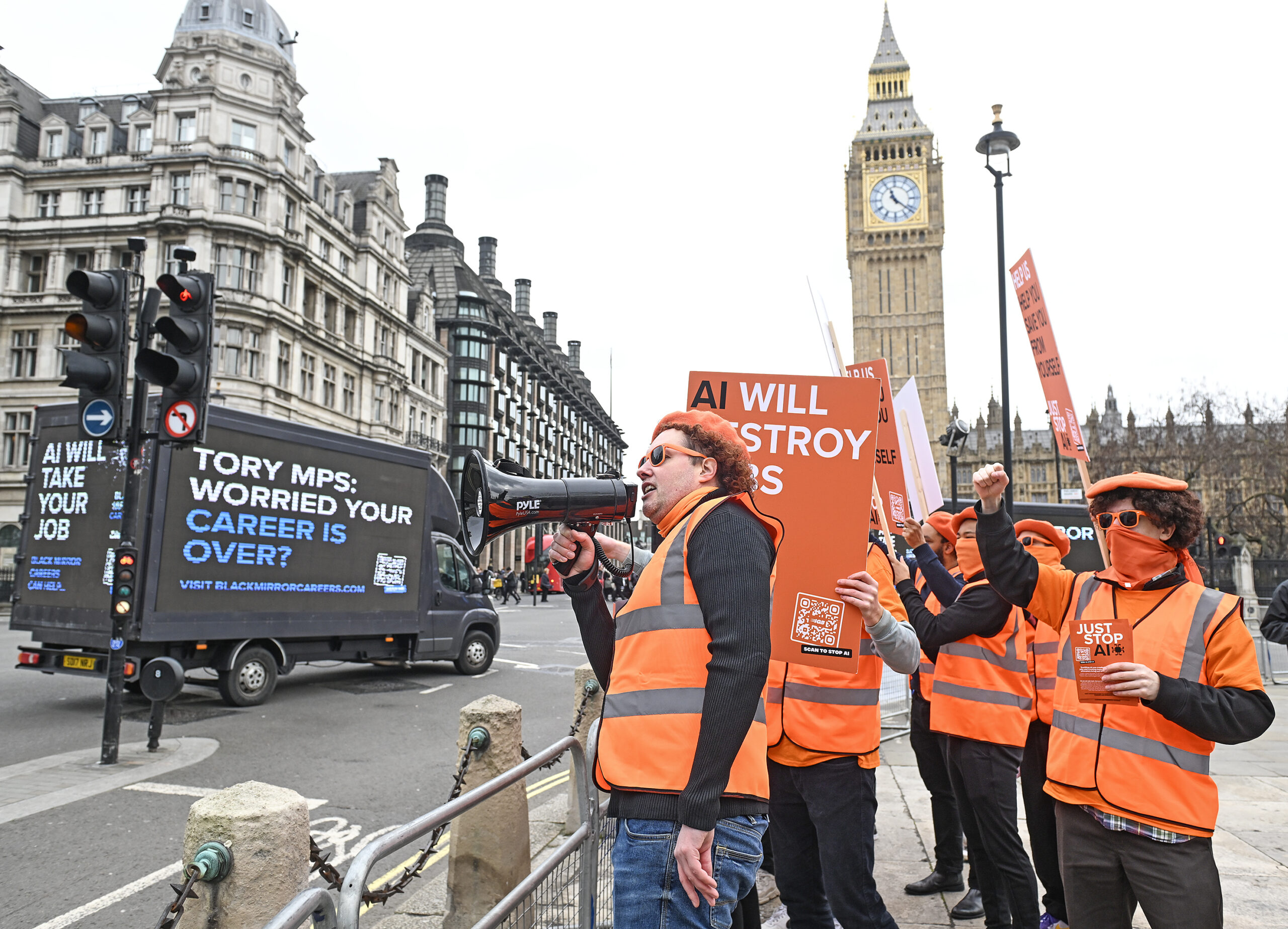 Disruptive Protest Takes Over London as New Black Mirror Game Launches ...