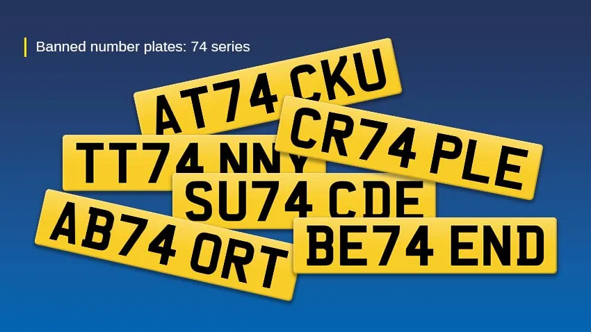 BE74 END And other offensive plates BANNED by DVLA | London Daily News