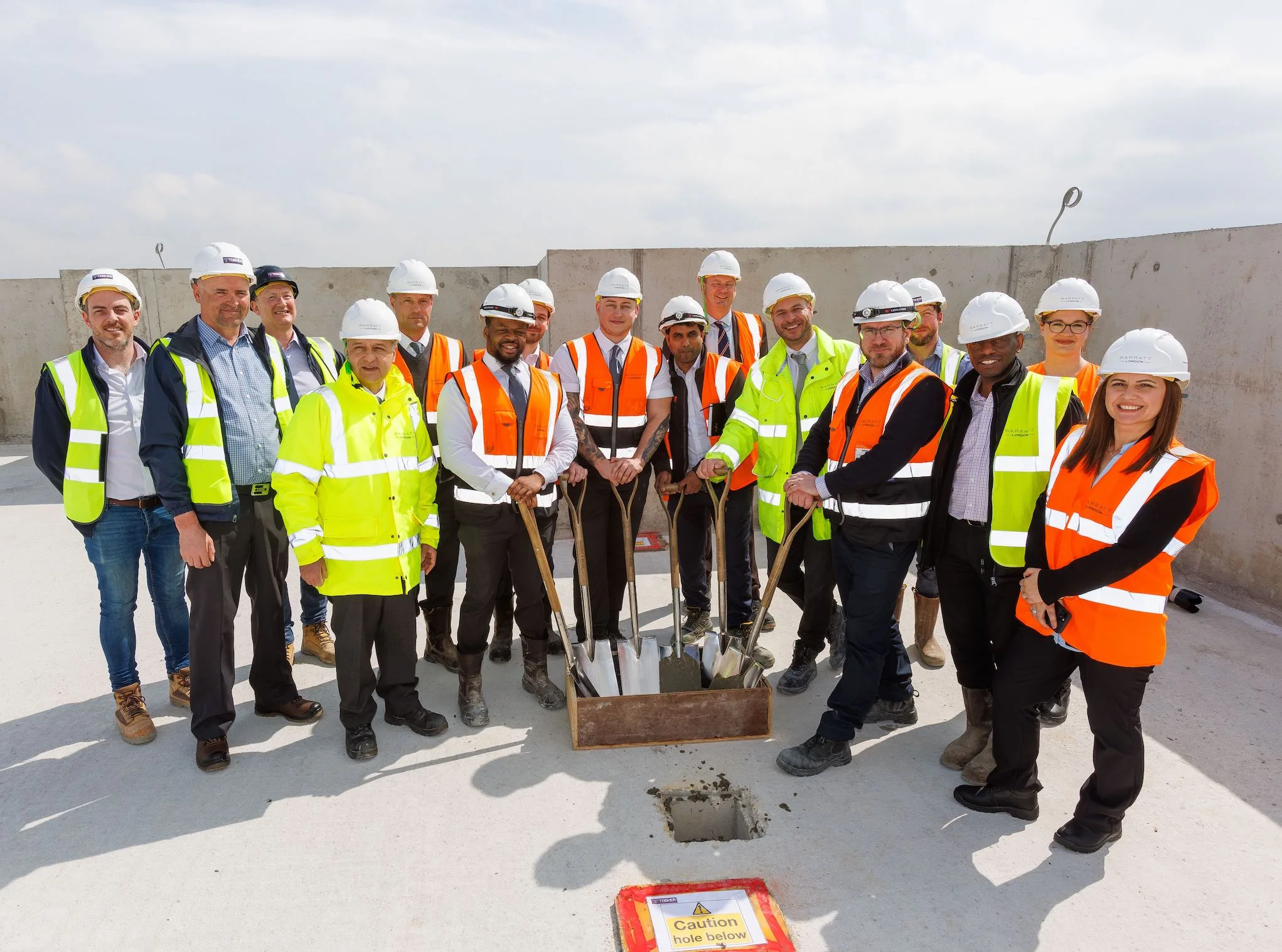 Barratt London celebrates topping out ceremony at Bermondsey Heights ...