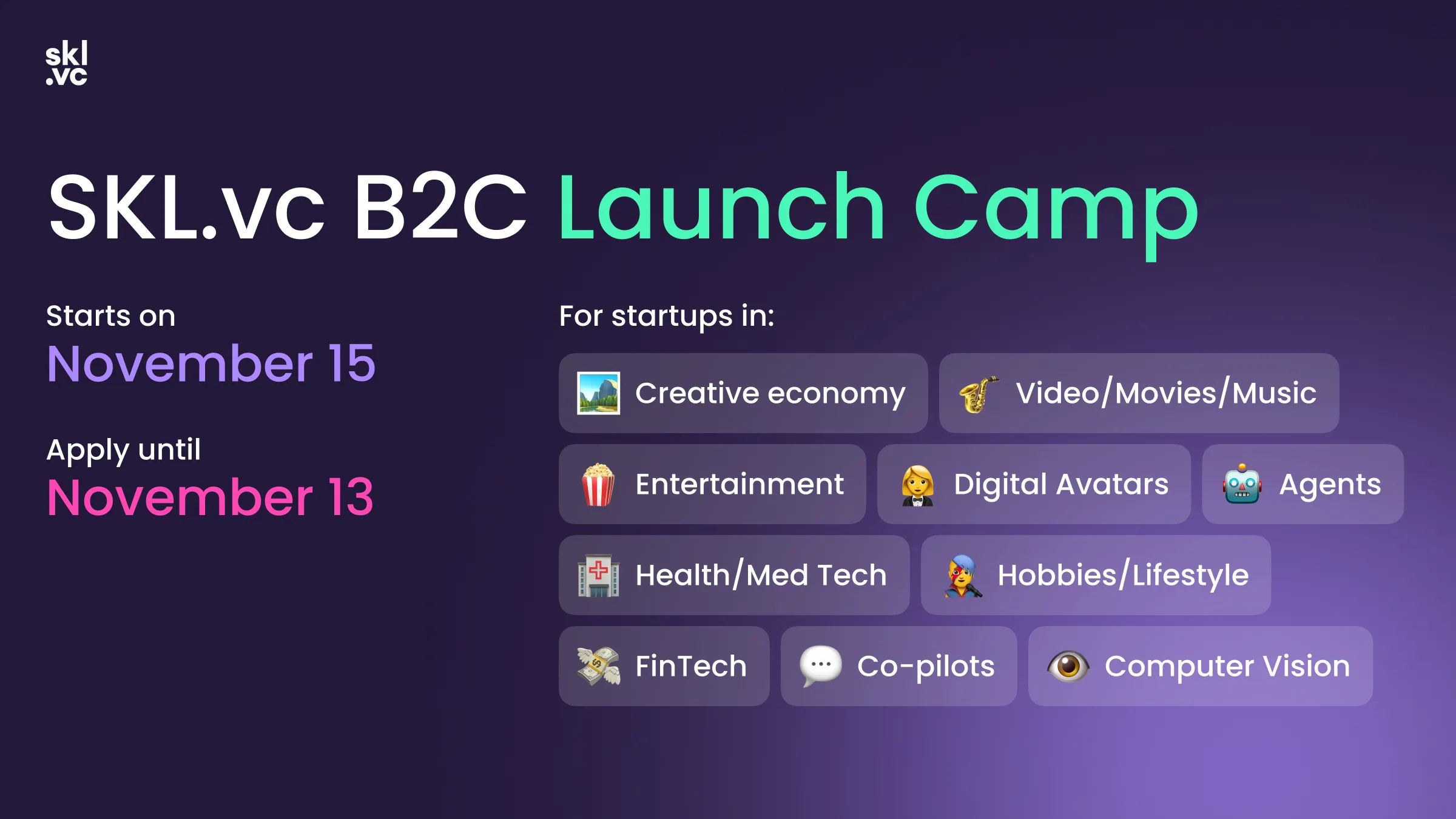 SKL.vс launches B2C Launch Camp for aspiring startup founders | London Daily News