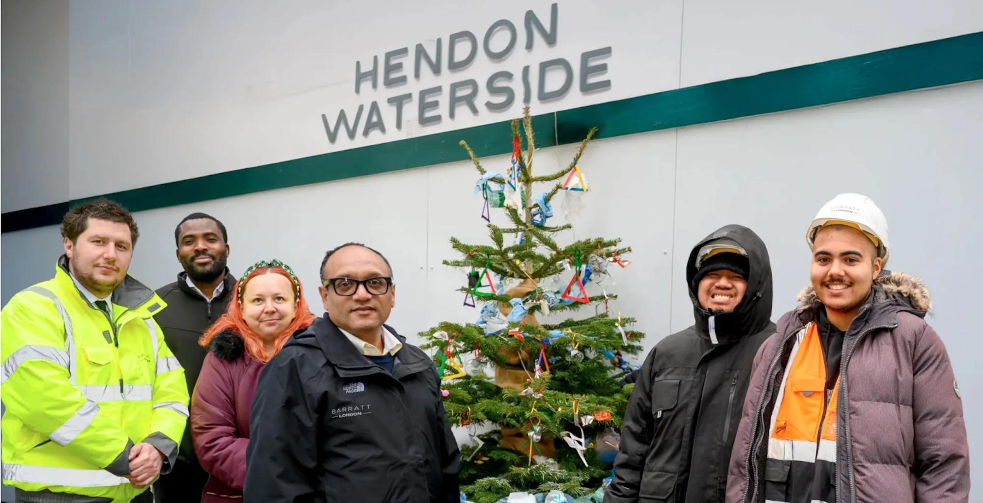 Local schools decorate community Christmas tree at Hendon Waterside ...