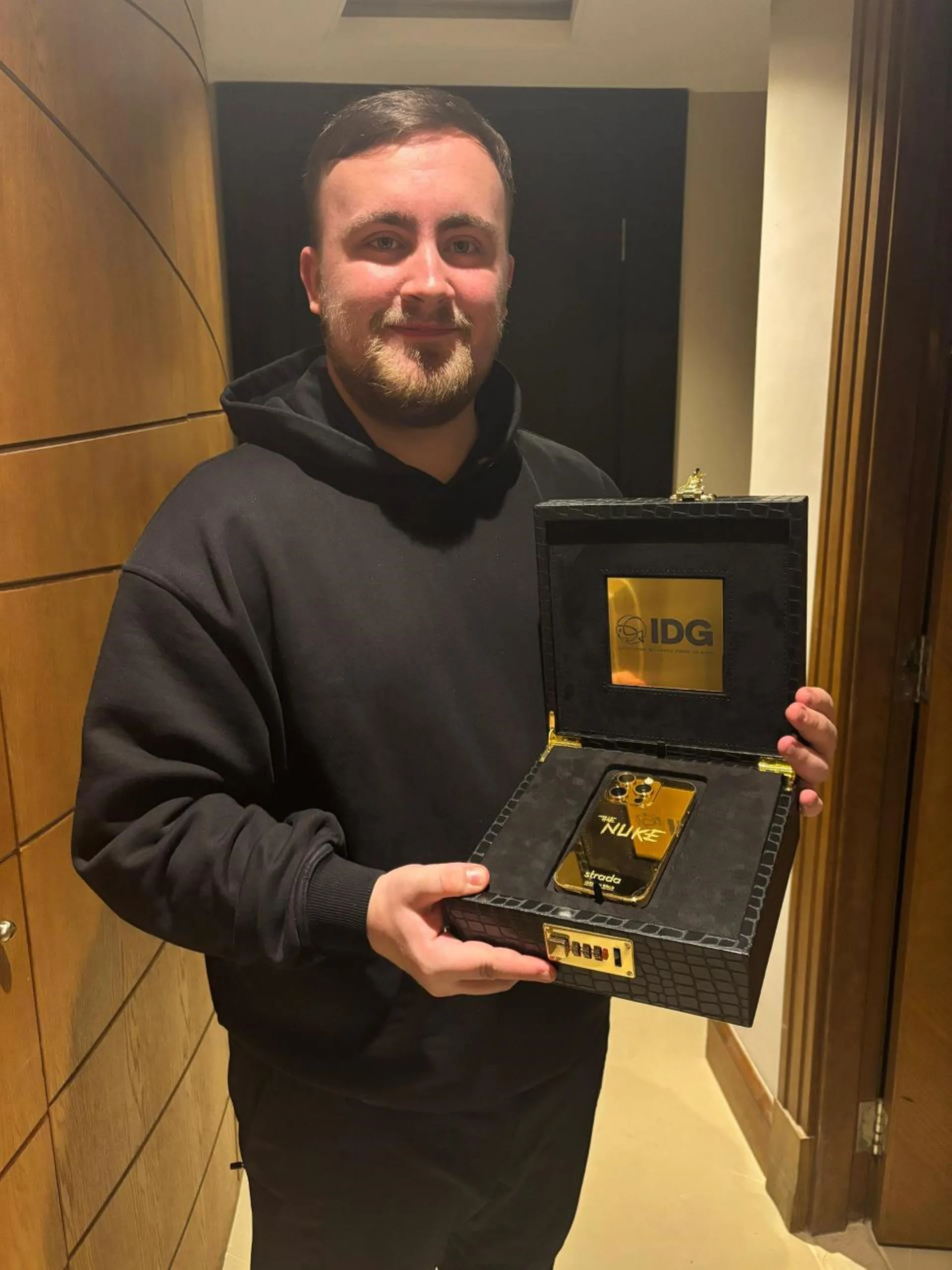Darts wonderkid Luke Littler celebrates World Darts Championship with ...