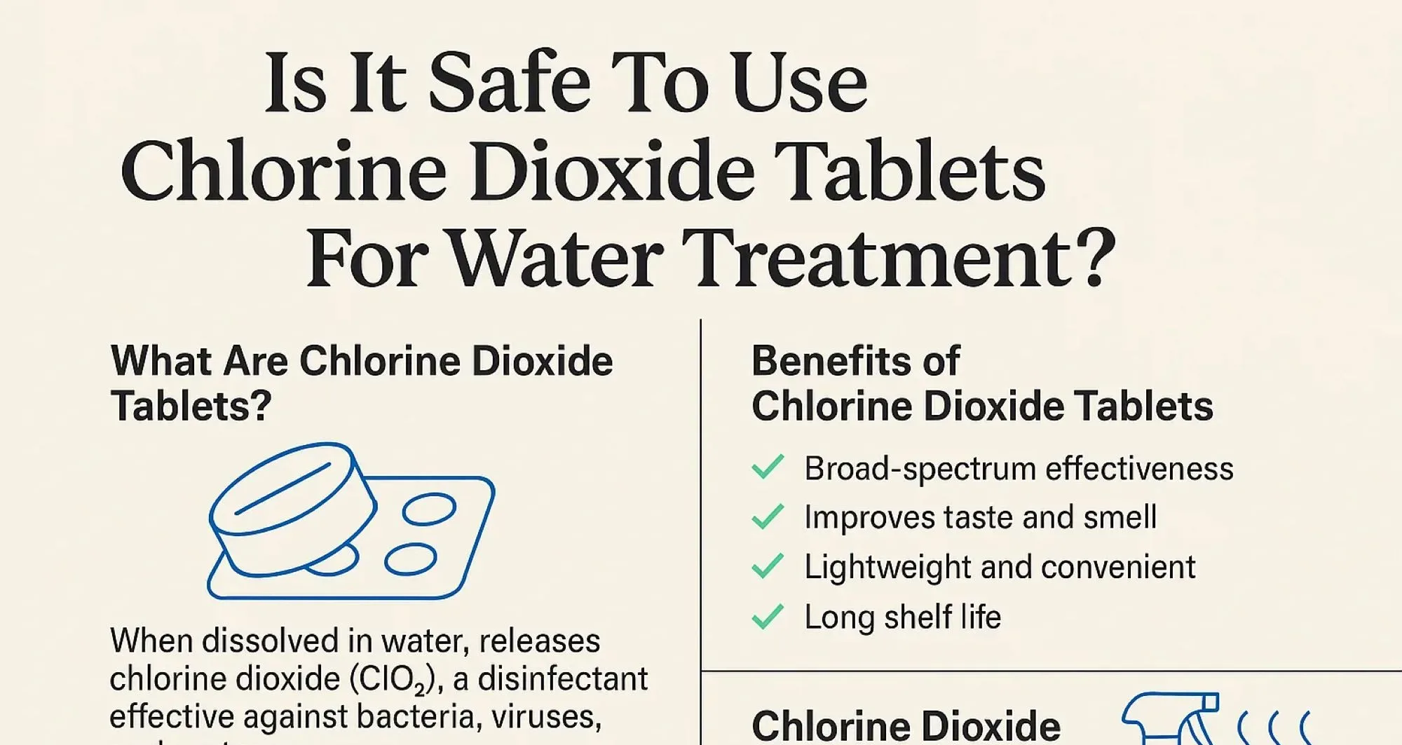Is it safe to use chlorine dioxide tablets for water treatment ...