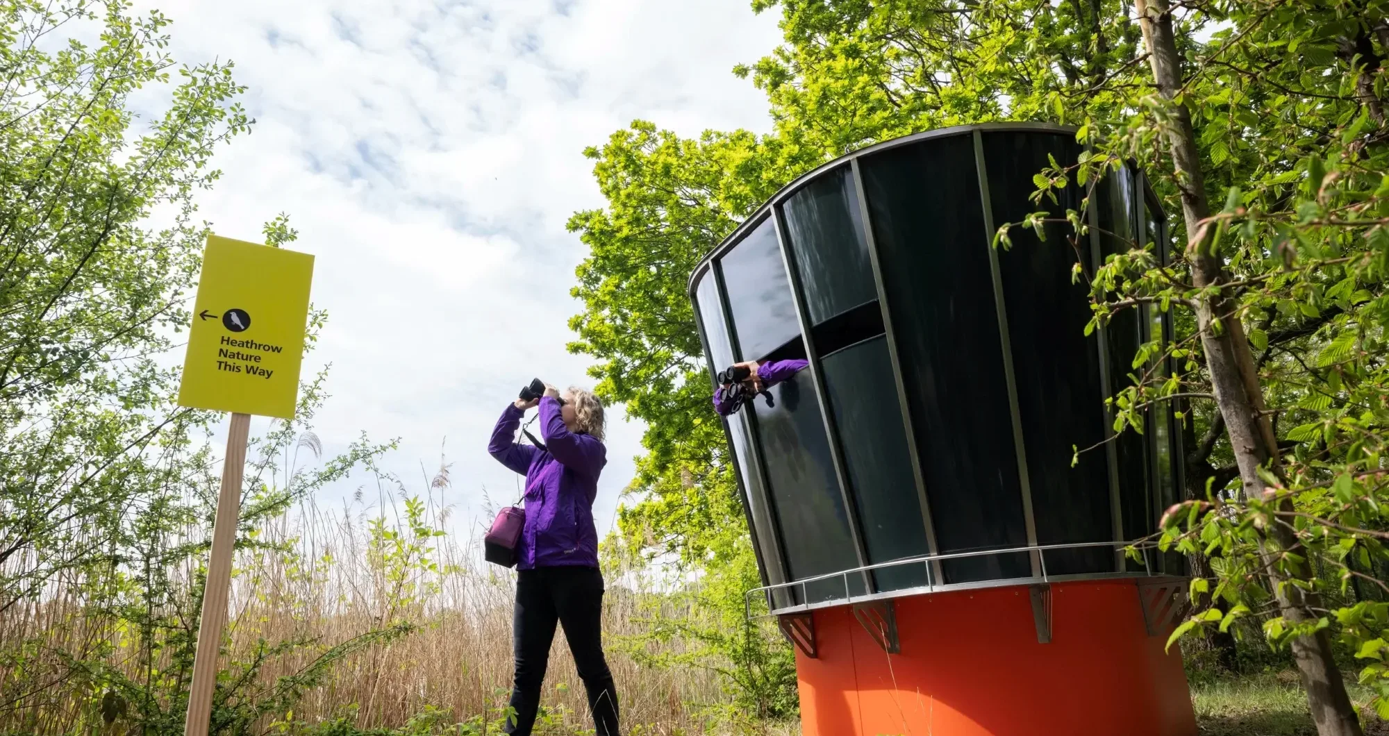 Heathrow airport installs bird hide designed to resemble air traffic ...