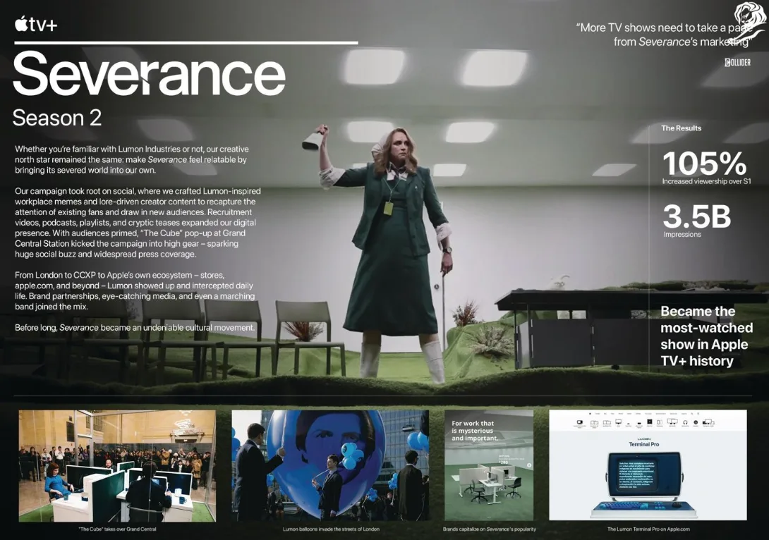 Jellyfish wins at Cannes Lions 2025 for Apple’s Severance S2 Integrated ...
