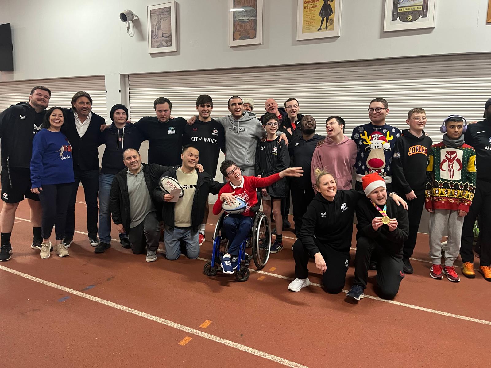 England rugby stars Ben Earl and Alex Lozowski led Saracens Foundation ...