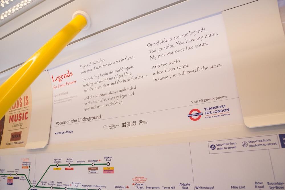 TfL launches a celebration of poetry to mark 40 years of ‘Poems on the ...