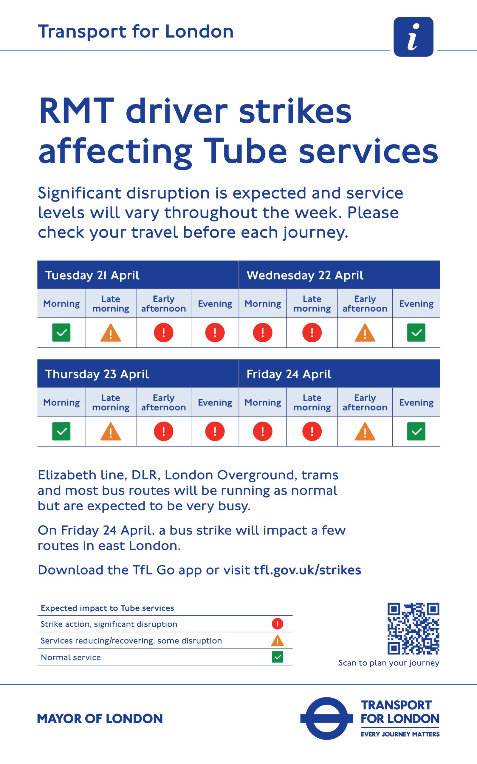 Customers urged to check before they travel as RMT Tube drivers plan ...