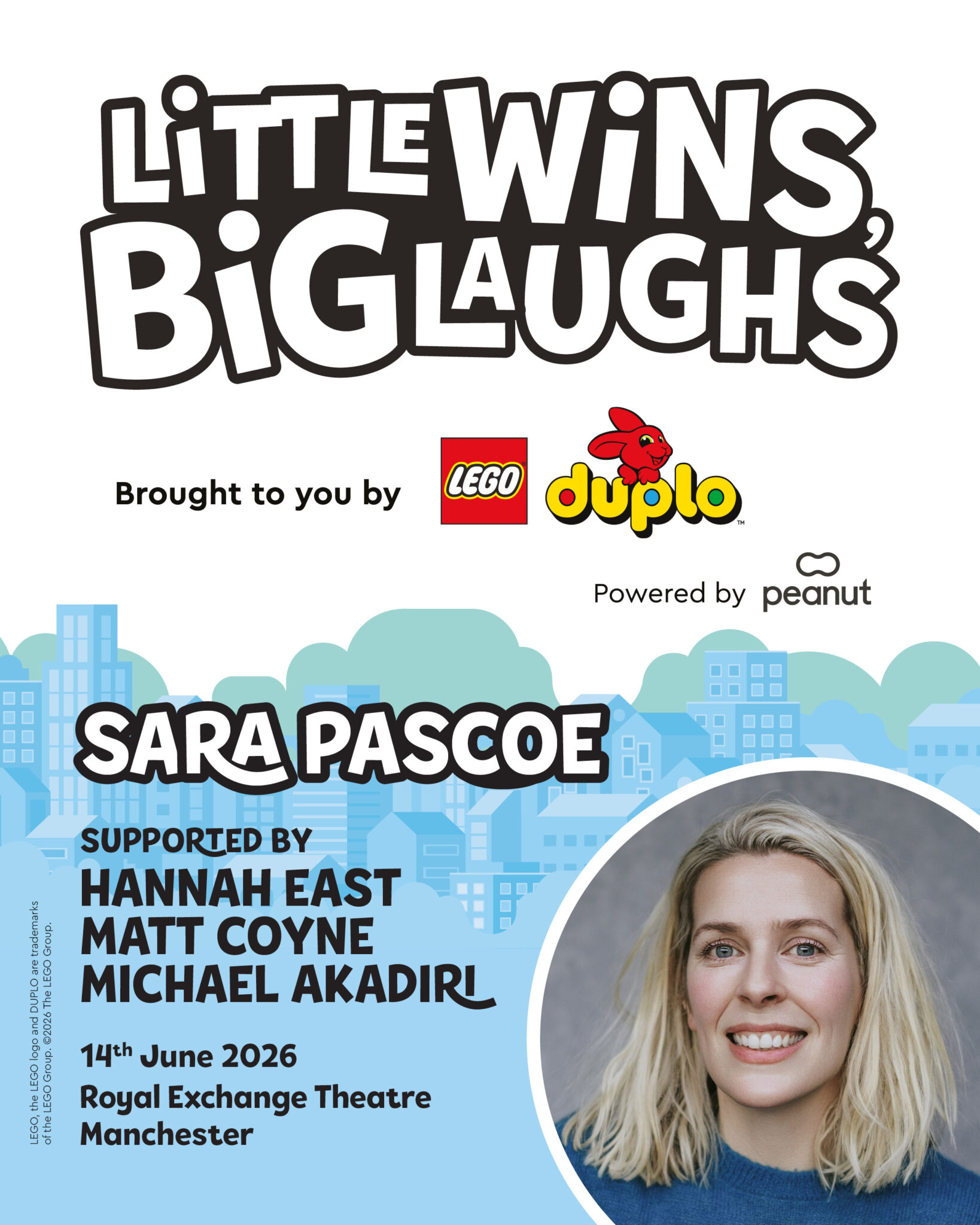 Sara Pascoe headlines free LEGO® DUPLO® comedy event in Manchester for ...