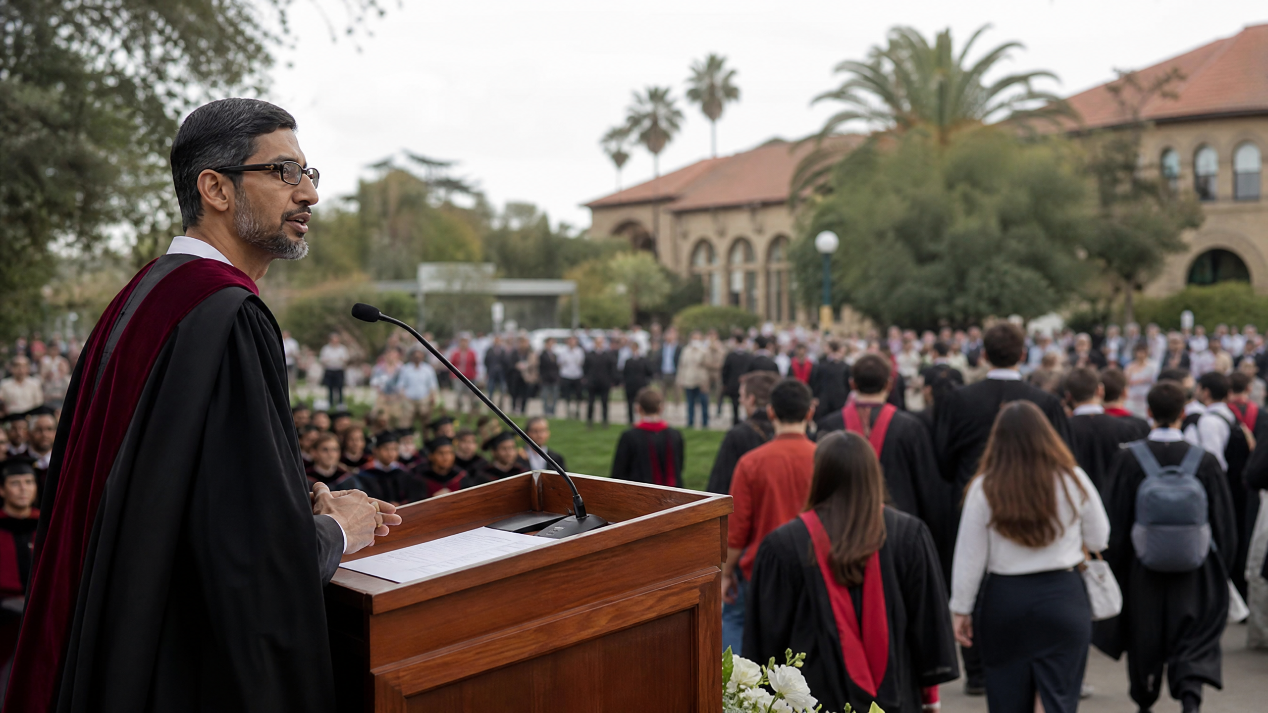 Dozens walk out as Google boss Pichai addresses Stanford graduates ...